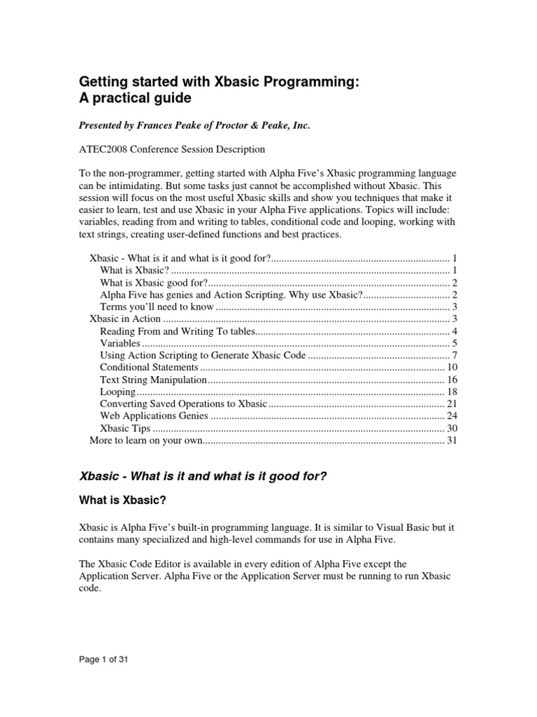Xbasic | PDF | Scripting Language | Command Line Interface