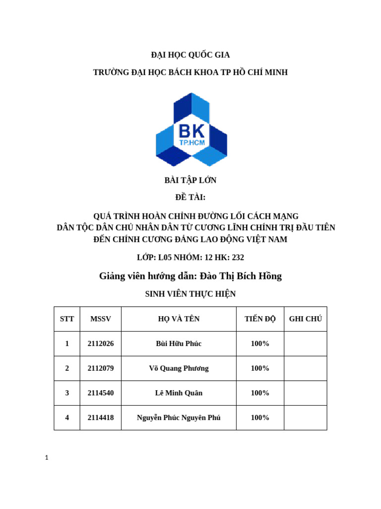BTL - L05 - Nhóm 12 | PDF