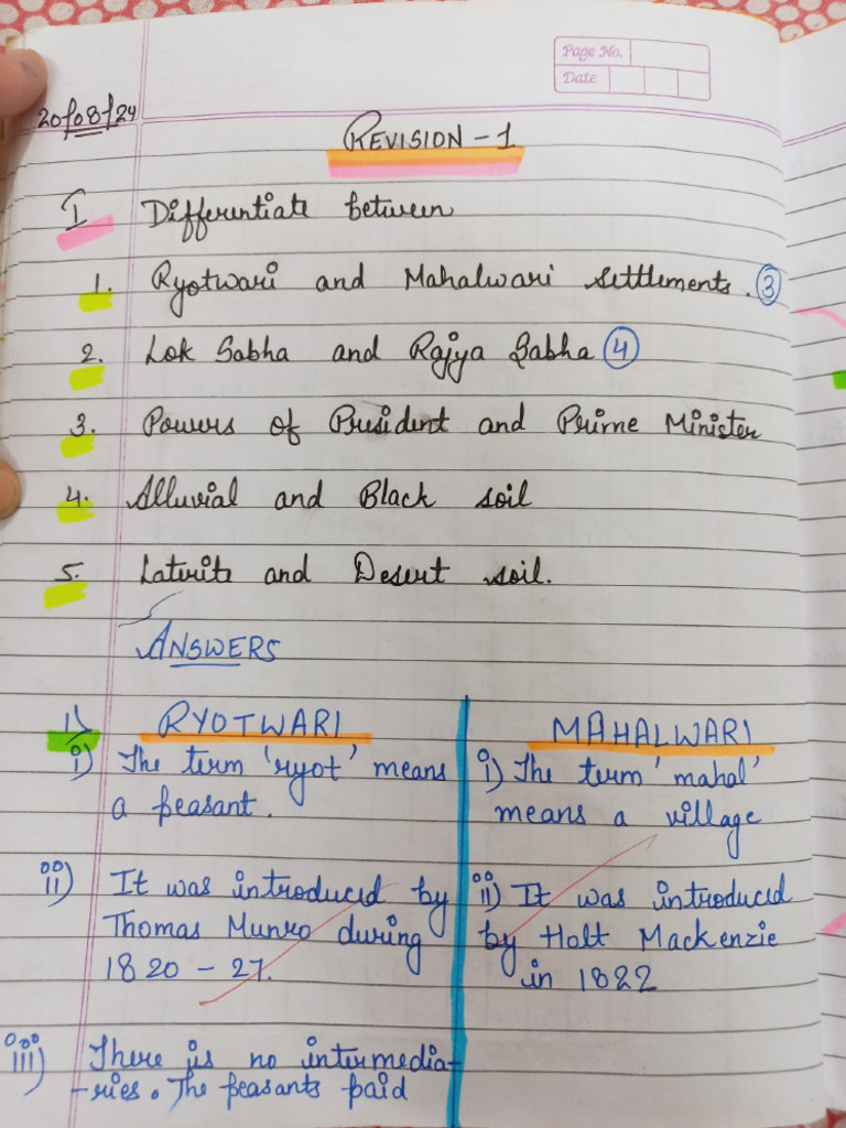Class-8 SST Revision | PDF