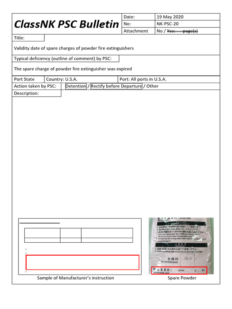 ClassNK PSC Bulletin - E No. NK-PSC-20 | PDF