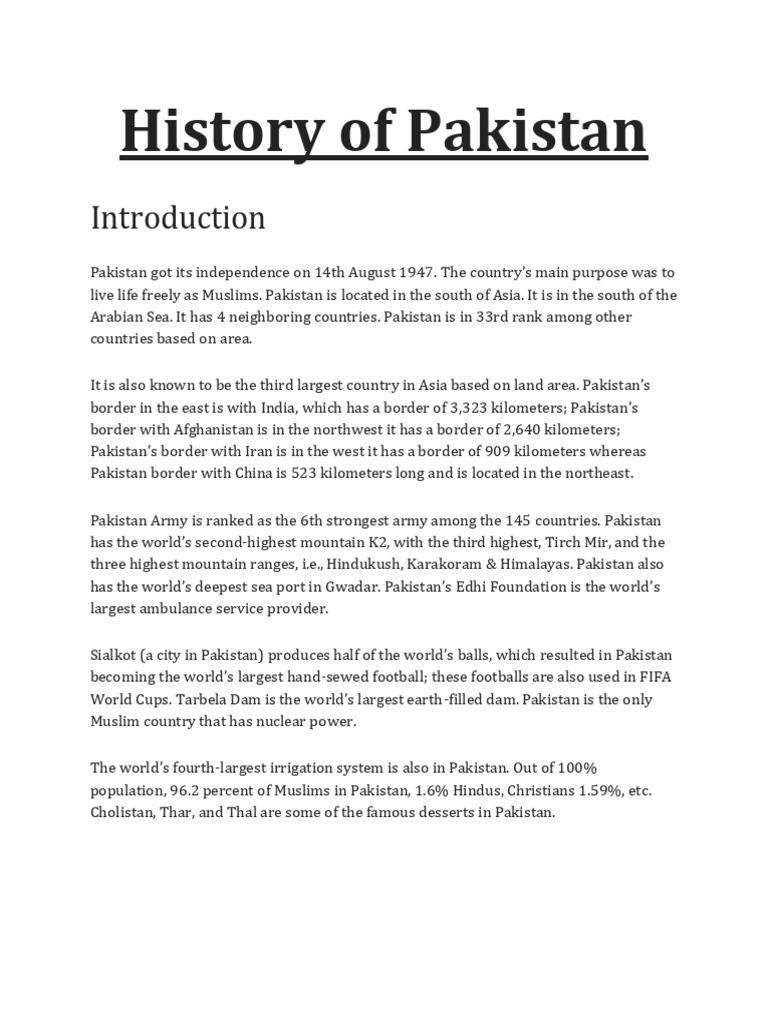 History of pakistan | PDF