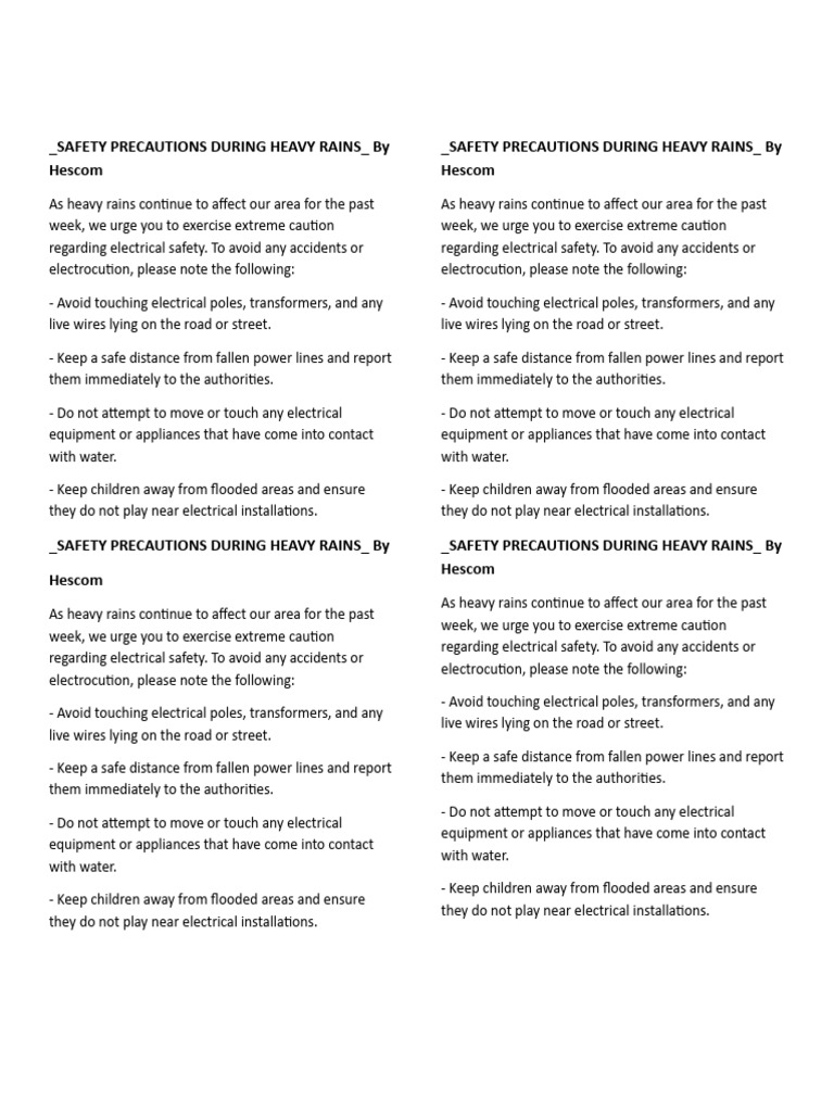 Safety Precautions - 114958 | PDF