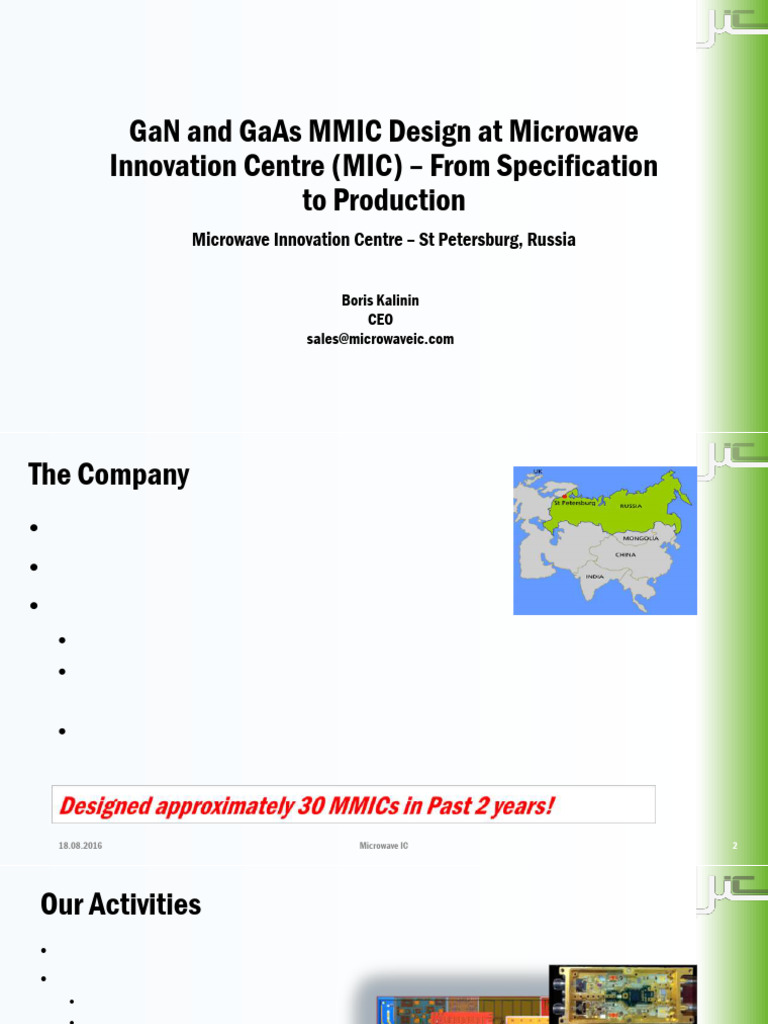 NI AWR ADF2016 GaN GaAs MMIC Design MIC | PDF