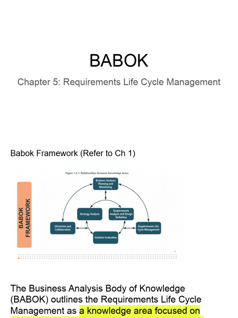 BABOK - Chapter 5 Presentation | PDF