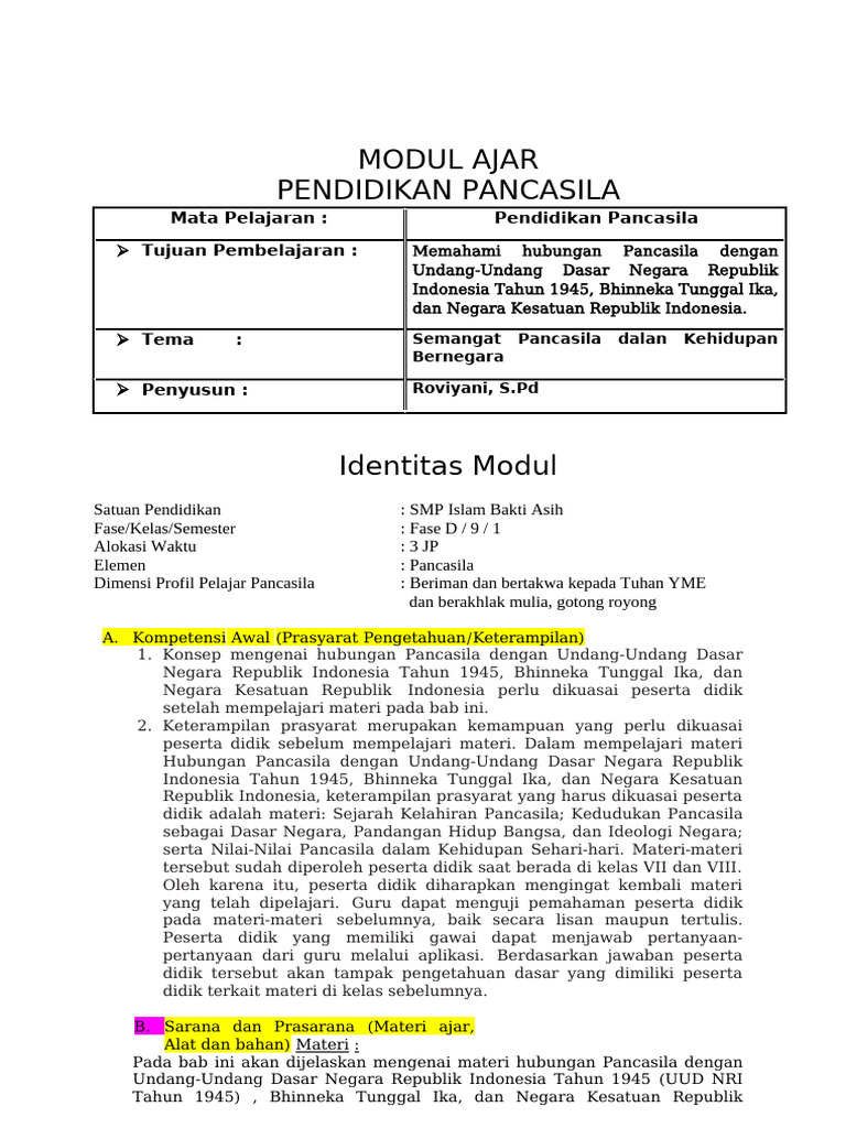 2639 Modul PKN Kls 9 Compress | PDF