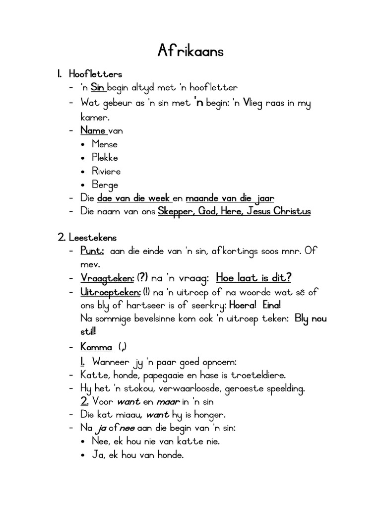 Afrikaans - GRAAD 4 - Kwartaal 1 | PDF