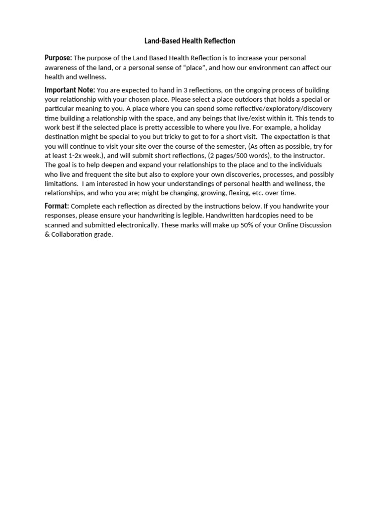 Health Reflection | PDF