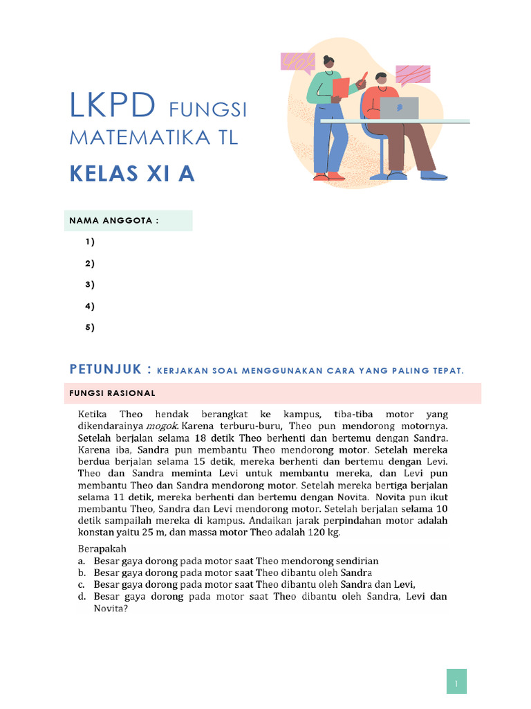 LKPD FUNGSI MAtematika Tingkat Lanjut Fase F Kelas XI | PDF