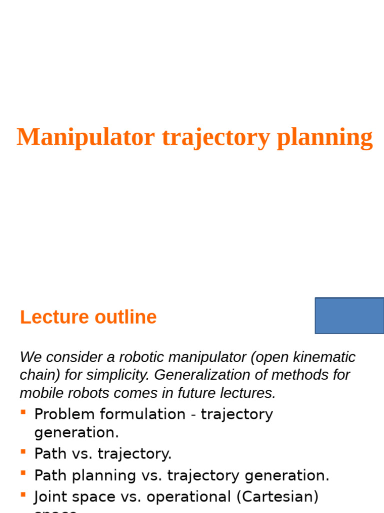 Trajectory Planning | PDF