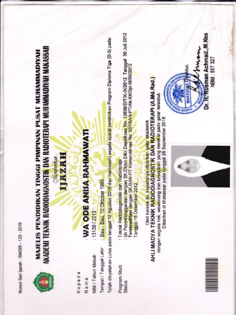 Scan Ijazah Dan STR | PDF