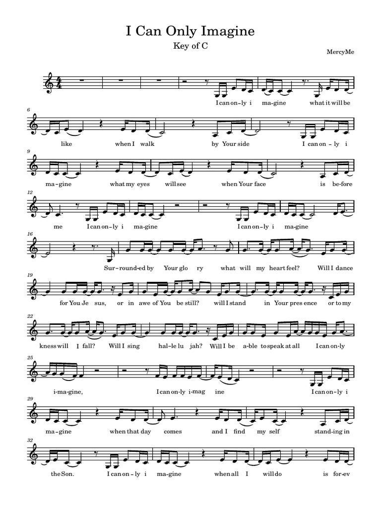 I Can Only Imagine | PDF