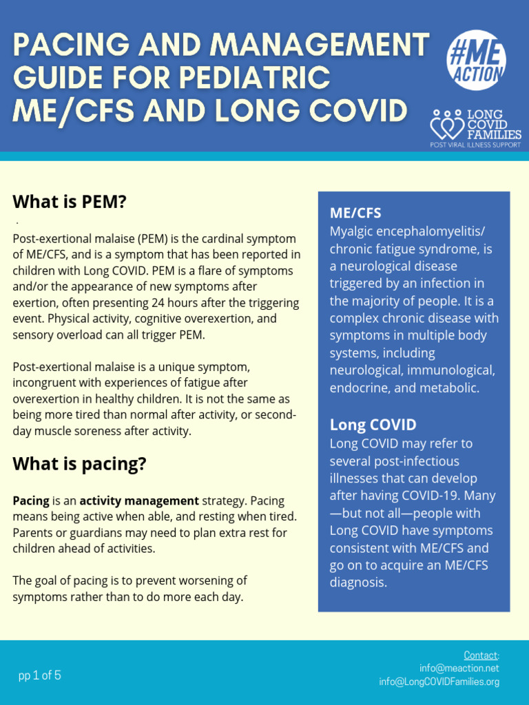 Pediatric Guide To Pacing 2 | PDF | Chronic Fatigue Syndrome | Medicine