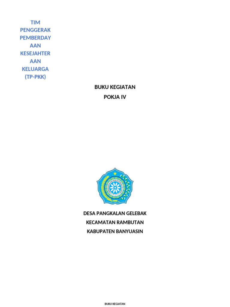 Buku Kegiatan PKK | PDF