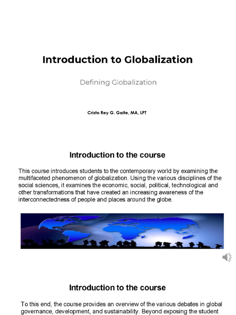 Chapter 1 - Defining Globalization | PDF