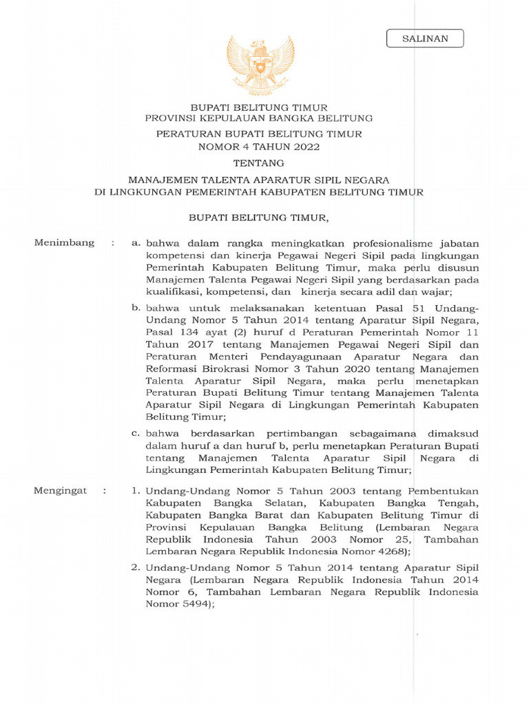 Manajemen Talenta | PDF