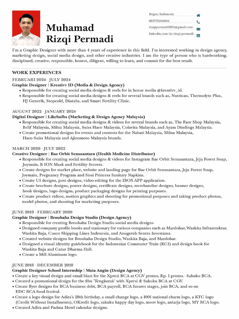 CV - Muhamad Rizqi Permadi | PDF