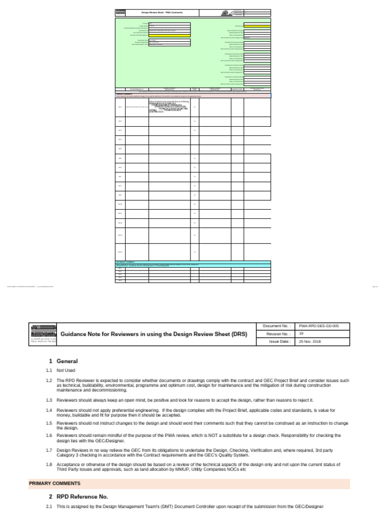 Design Review Sheet | PDF