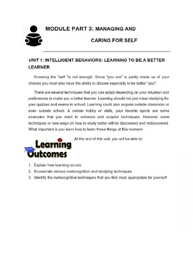 Module 3 Unit 1 Understanding The Self | PDF Module 3 Unit 1 Understanding The Self | PDF