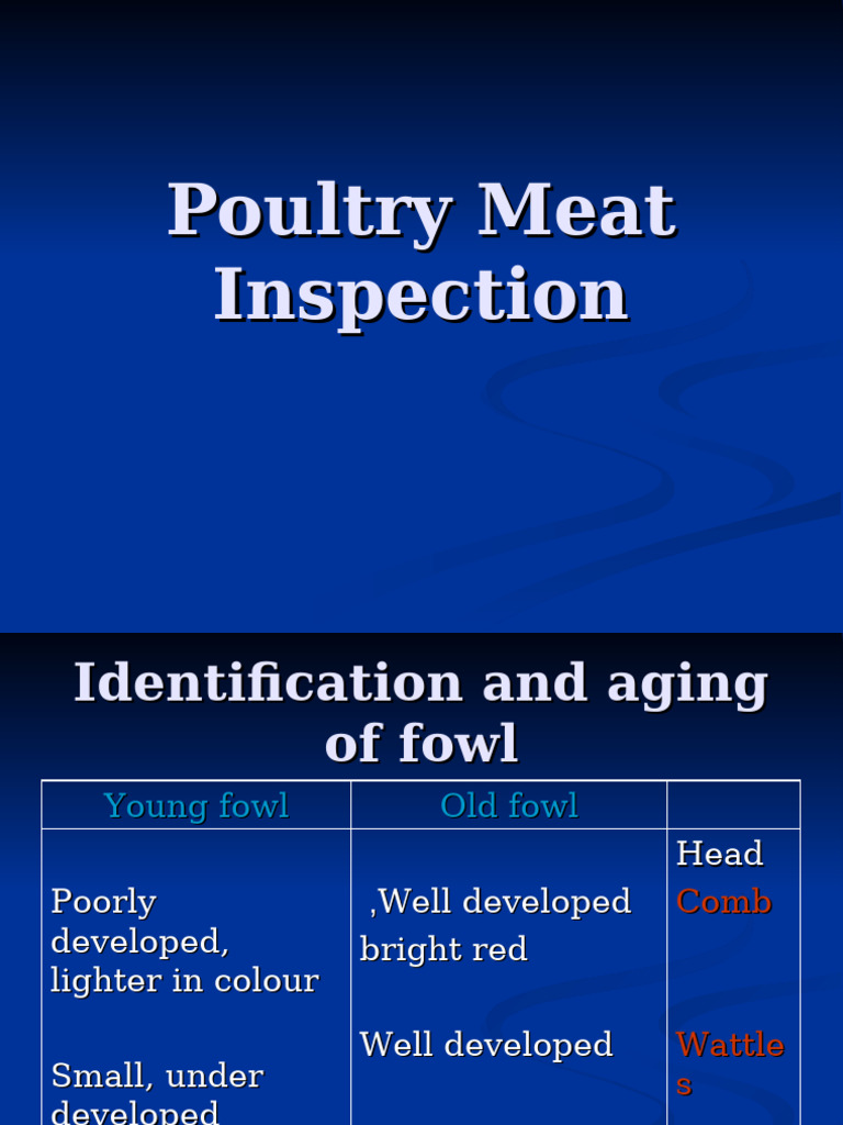 Poultry Inspection | PDF