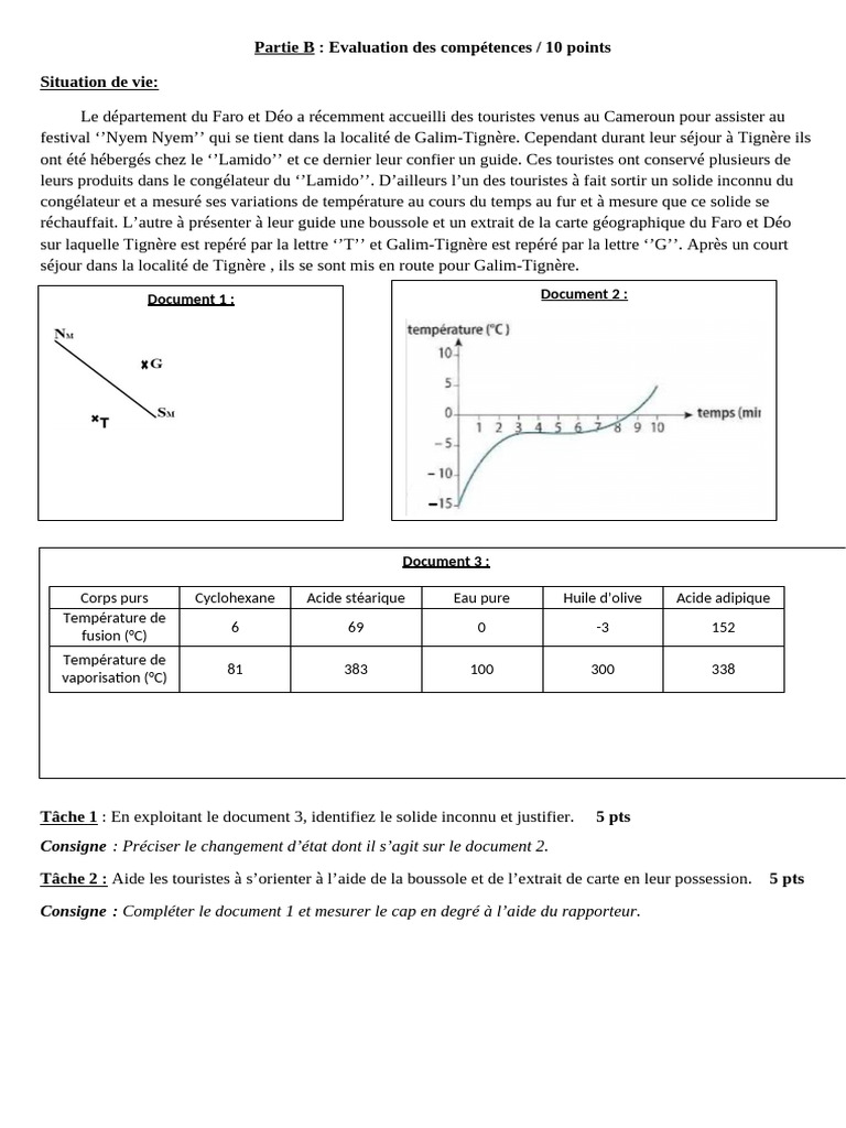 Évaluation 1 4eme PCT 2023-2024 | PDF