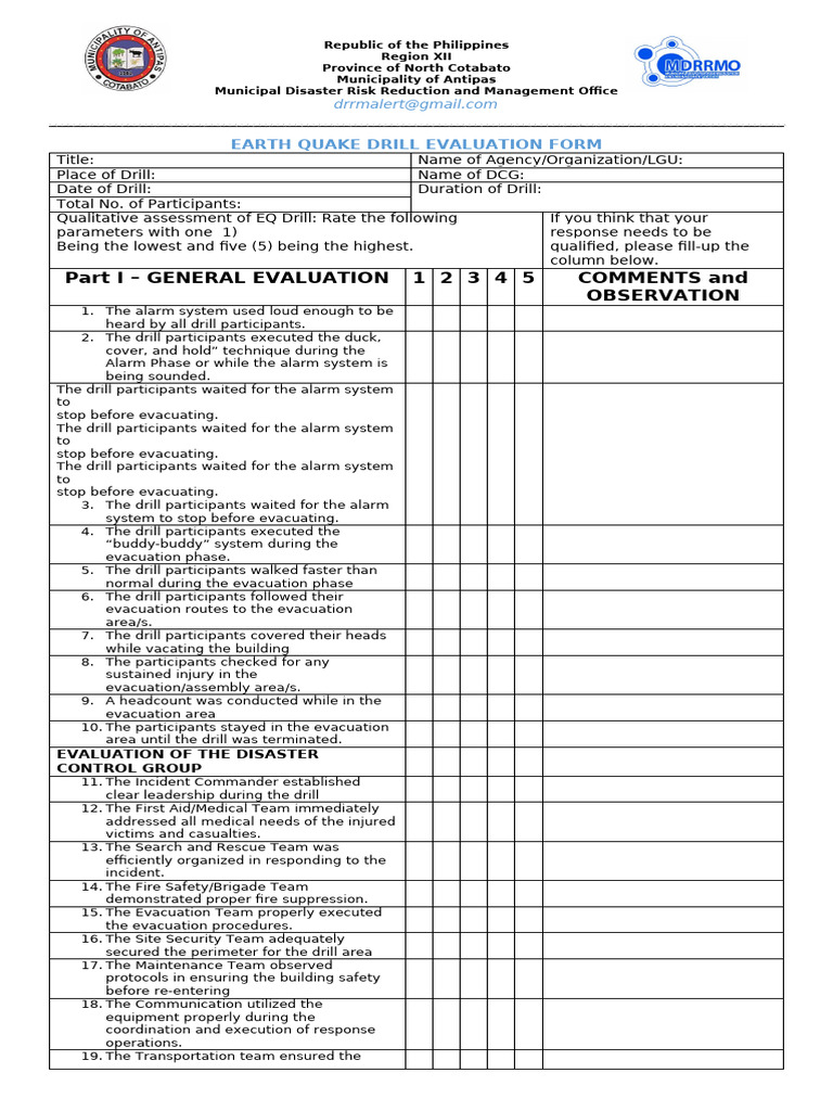 Nsed Evaluation Form | PDF