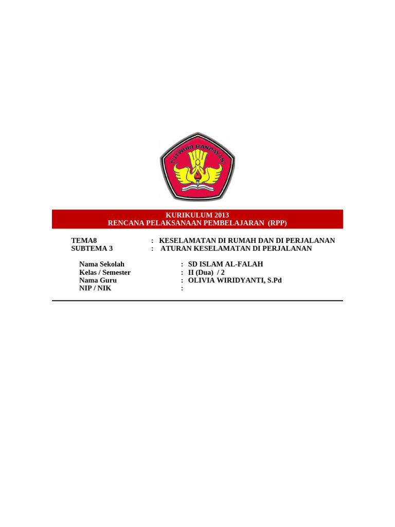 RPP Tema 8 Subtema 3 | PDF