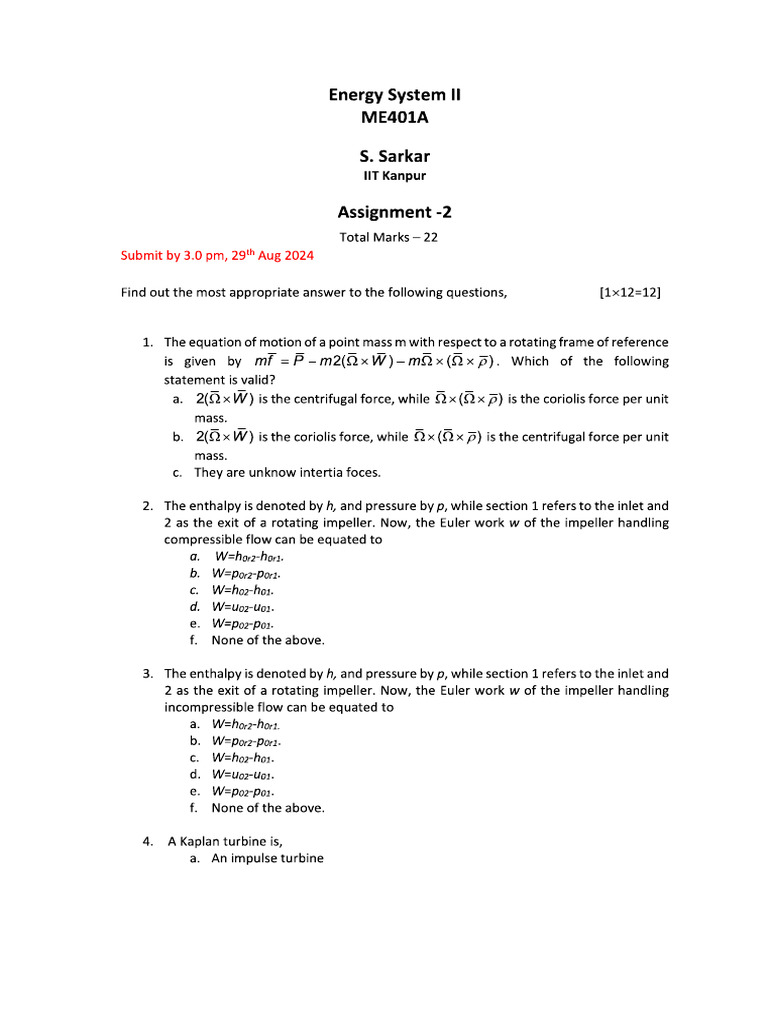 ME401 Assignment2 | PDF