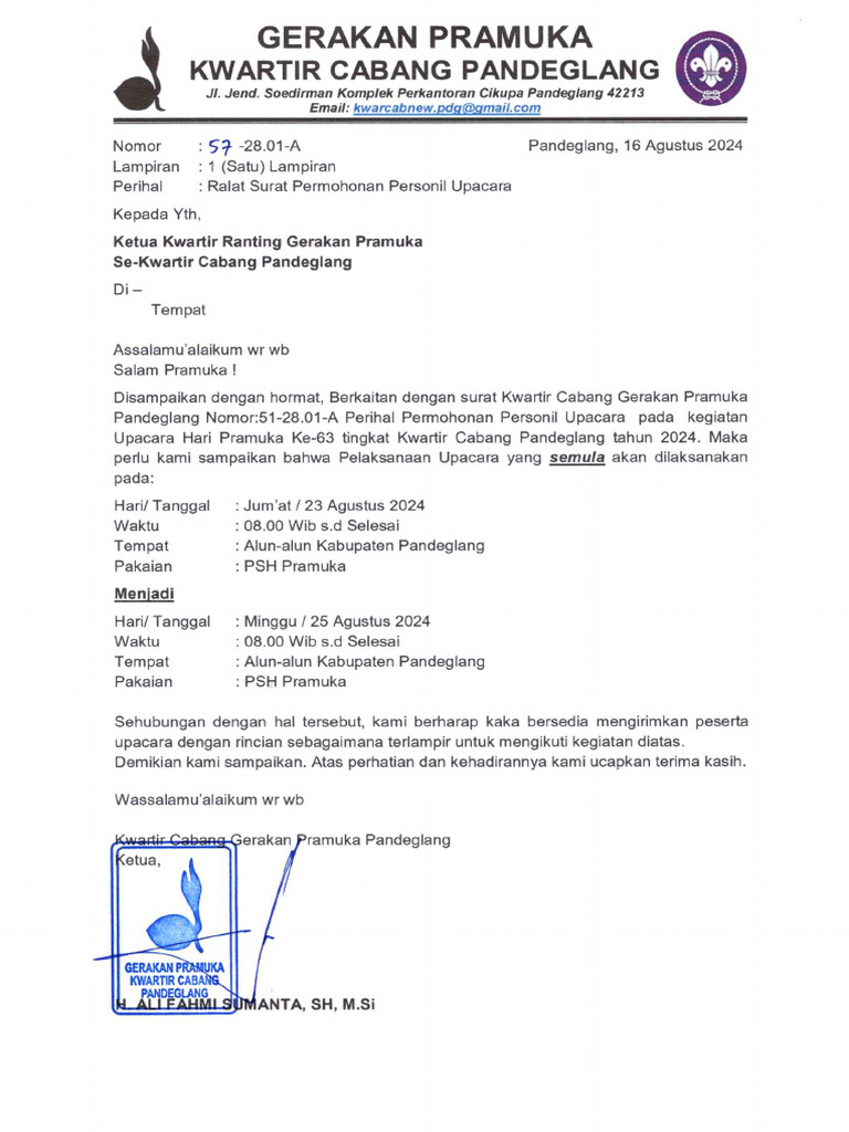 Ralat Surat Permohonan Personil Upacara0001 | PDF