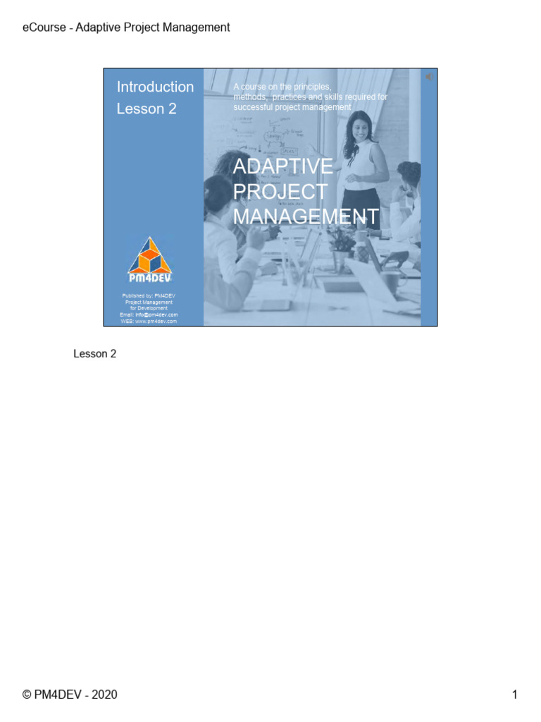 APM Lesson 2 | PDF | Project Management | Educational Technology