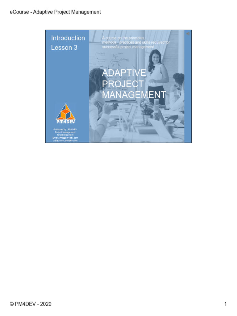 APM Lesson 3 | PDF | Project Management | Educational Technology