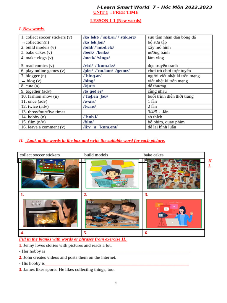 Unit 1-Lesson 1 (PCH) | PDF
