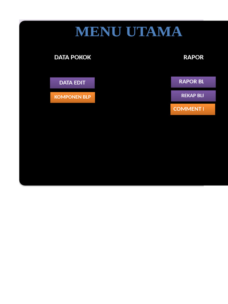 Menu Utama: Data Pokok Rapor | PDF