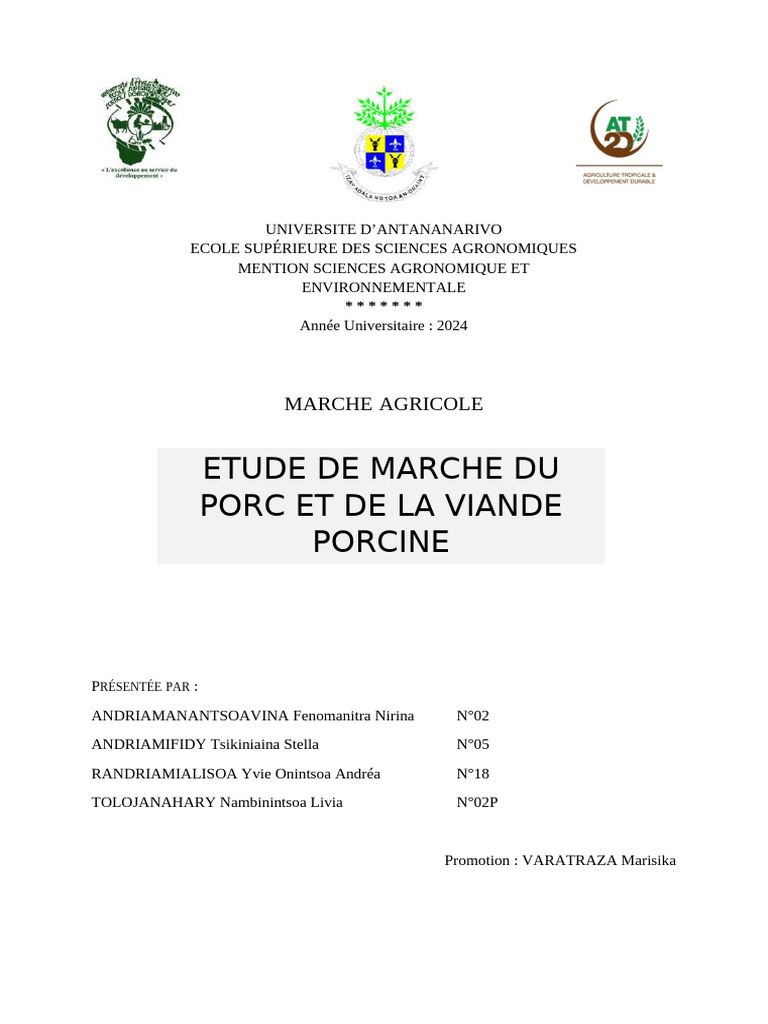ETUDE-DE-MARCHE-DU-PORC-17-08-24 | PDF