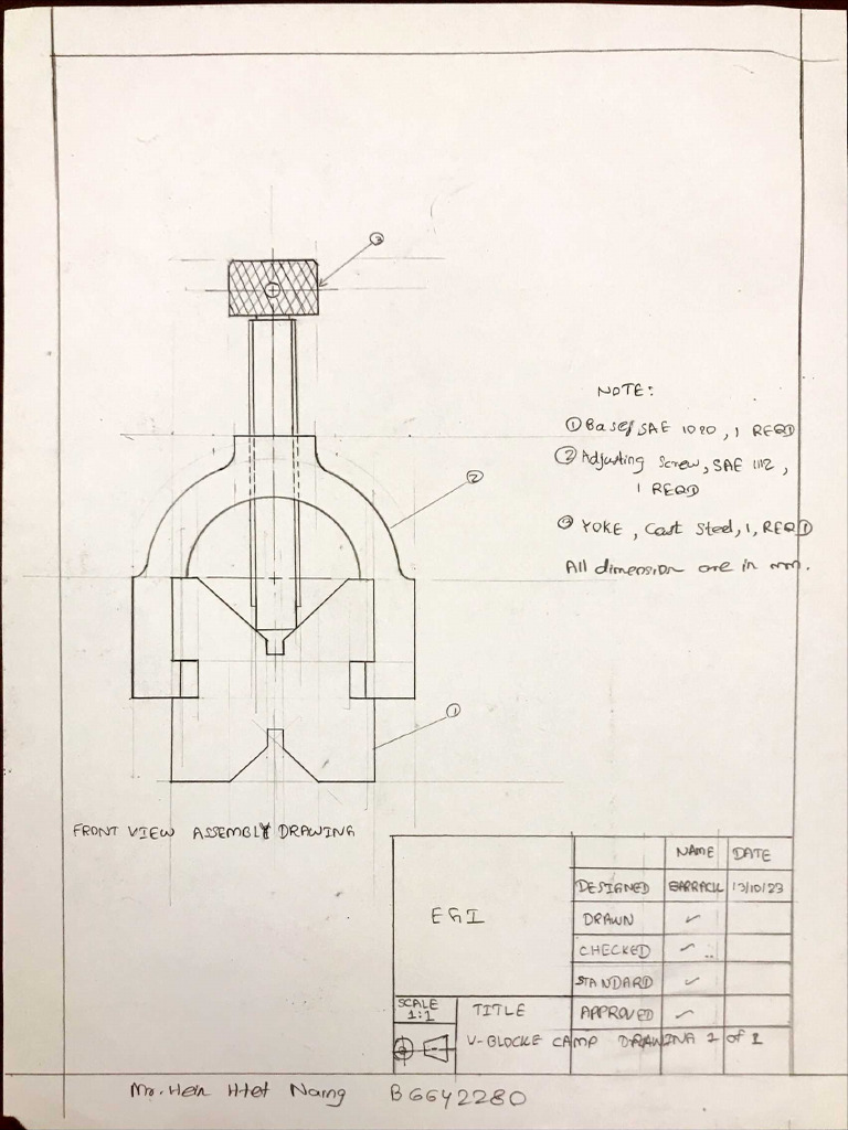 Mechanical Part Drawing | PDF