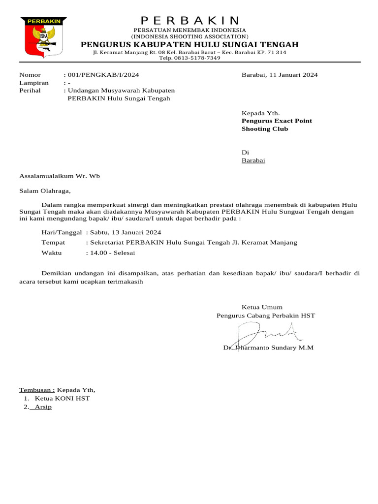 Undangan Muskab Exact | PDF