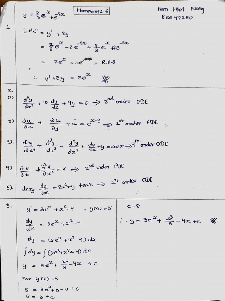 Cal 3 HW 6 | PDF