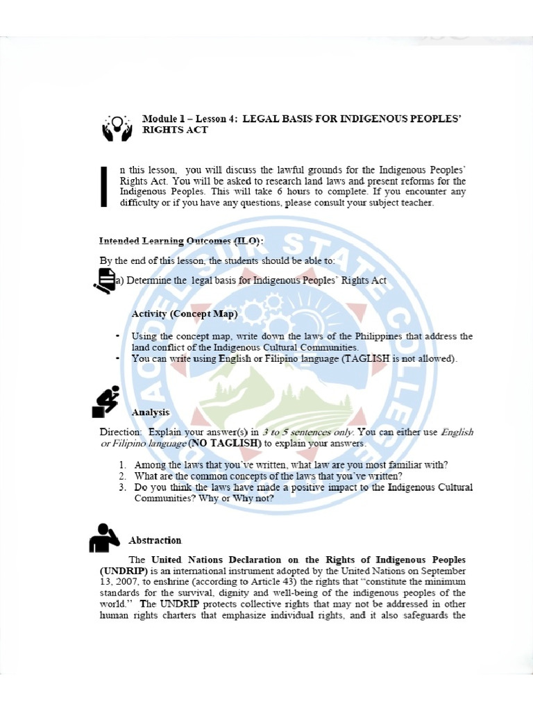 Module 1 Lesson 4 Philippine Indigenous Communities | PDF