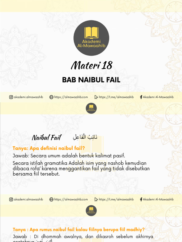 Materi 18 BAB NAIBUL FAIL | PDF
