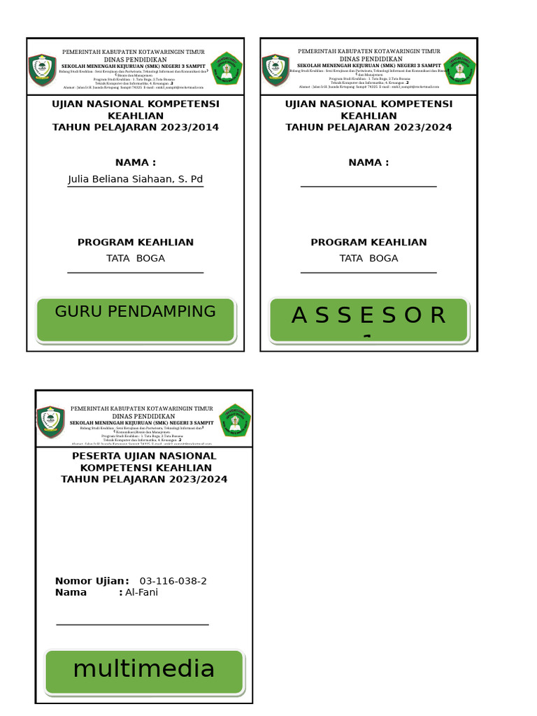 Id Card UKK 2024 | PDF