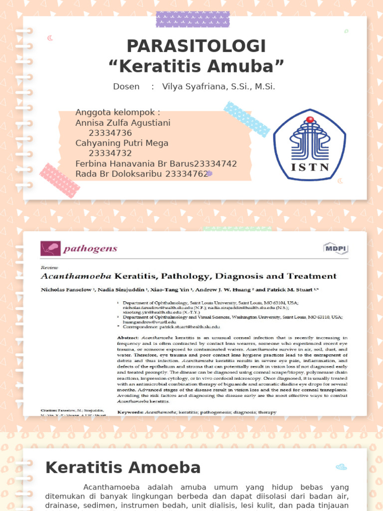 Parasitlogi Keratitis Amoeba | PDF