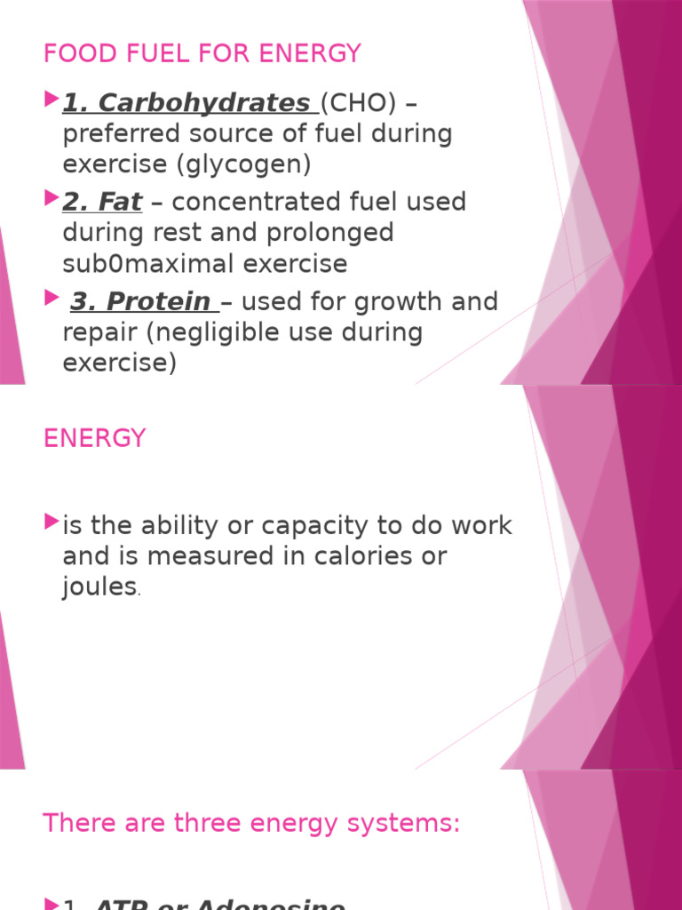 Food Fuel For Energy | PDF