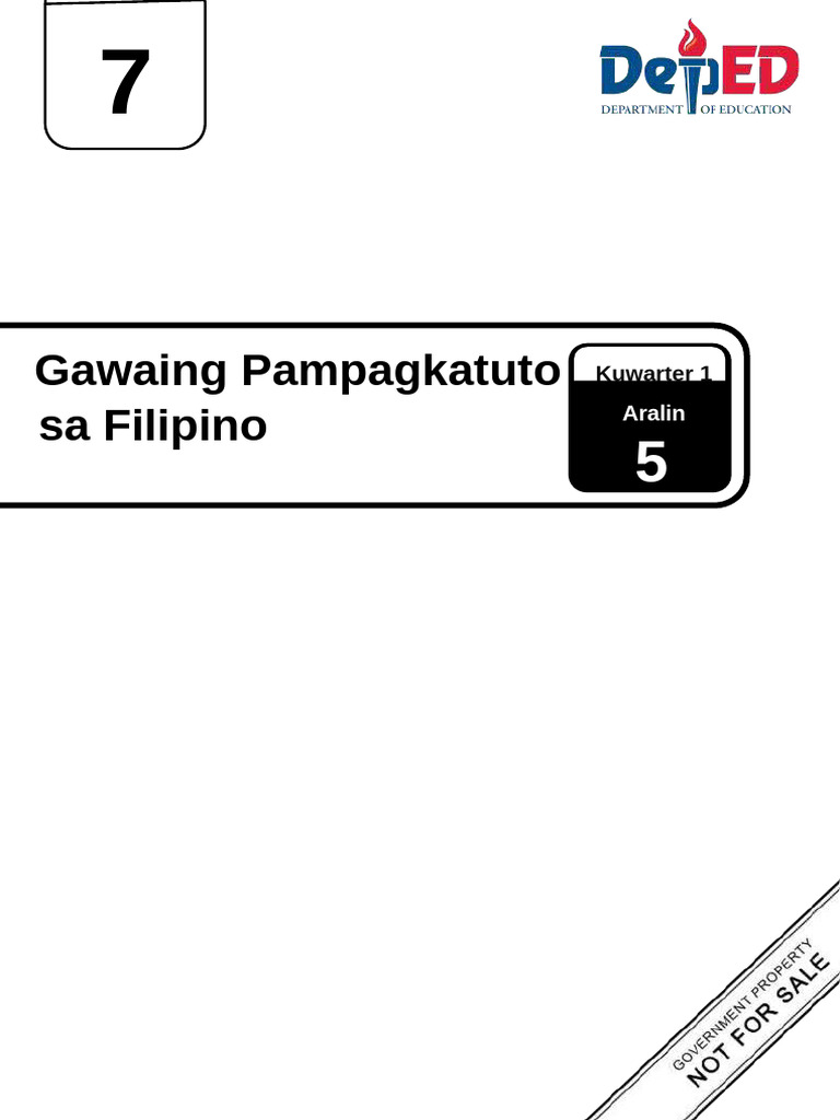 WS - Q1 - Filipino 7 - Lesson 5 - Week 5 | PDF