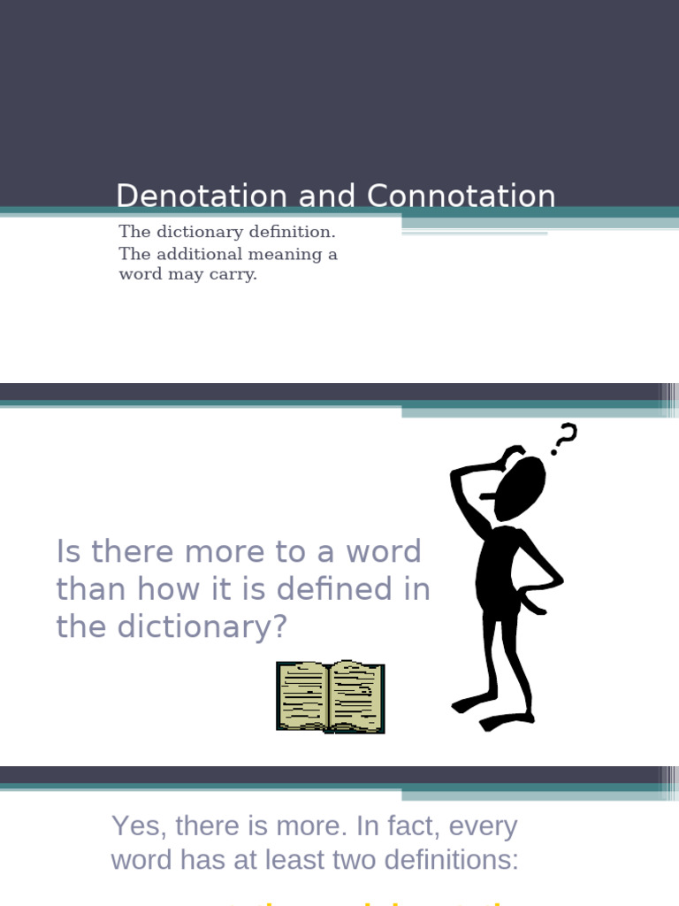 Connotation and Denotation | PDF