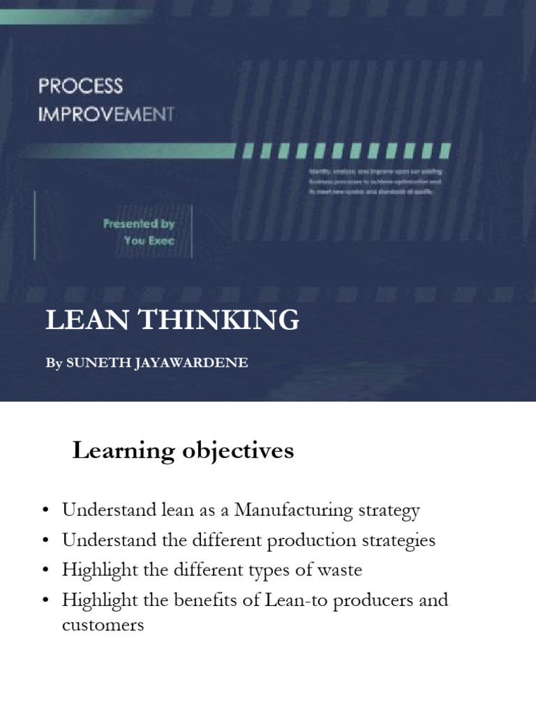 W3 - Suneth - Introduction - Lean Management | PDF