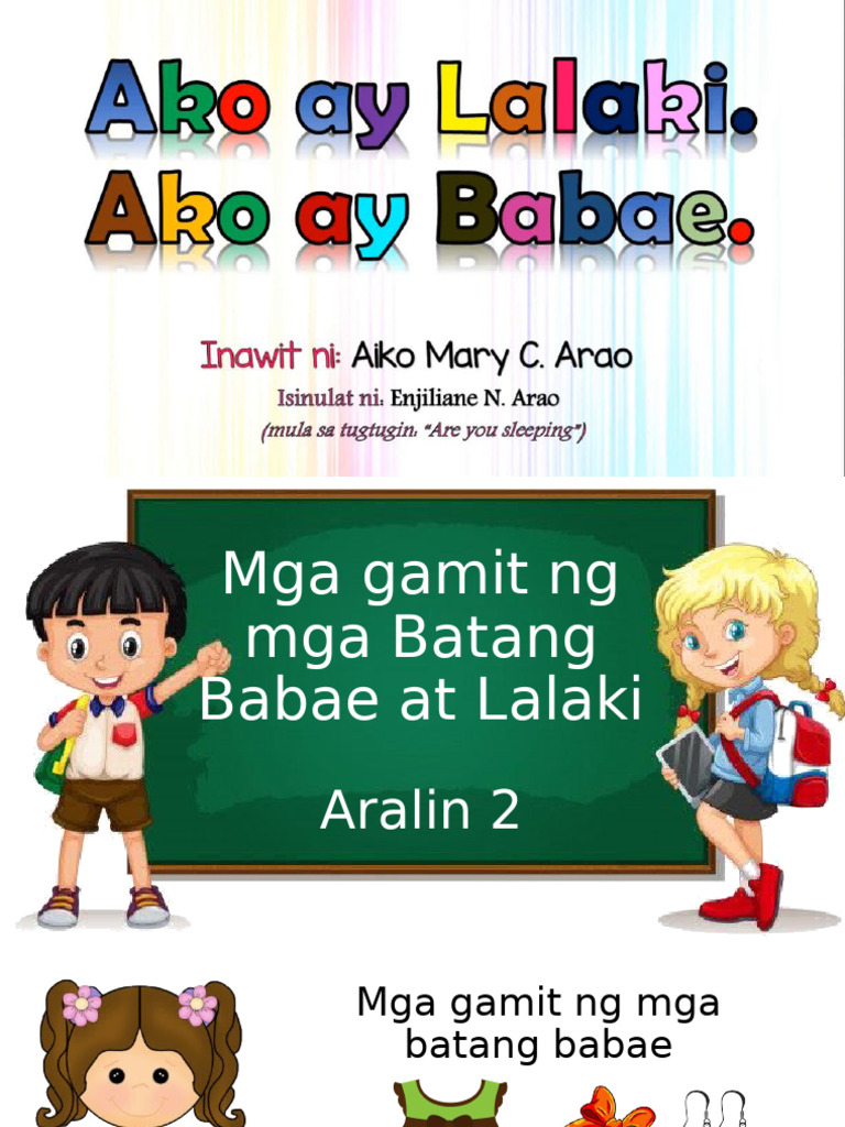 Adv Fili L2 Gamit Pambabae at Panlalaki | PDF