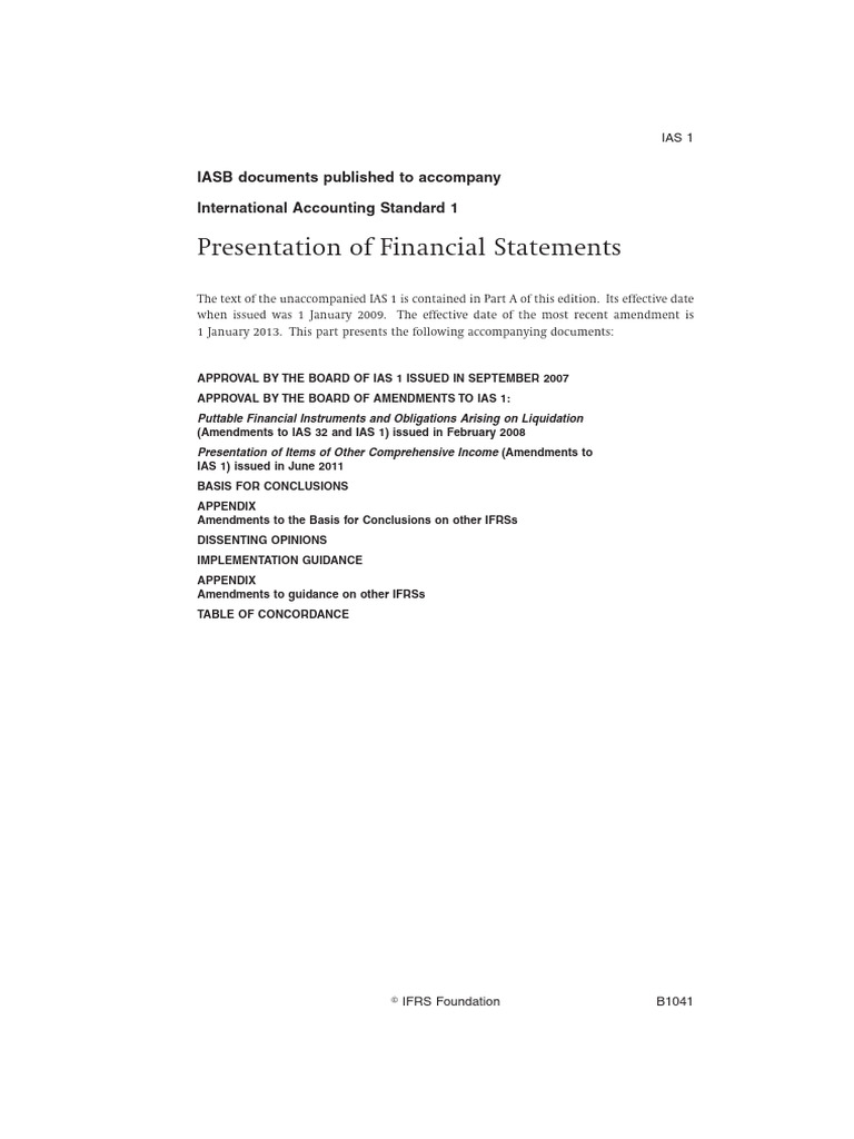 IAS-1 | PDF