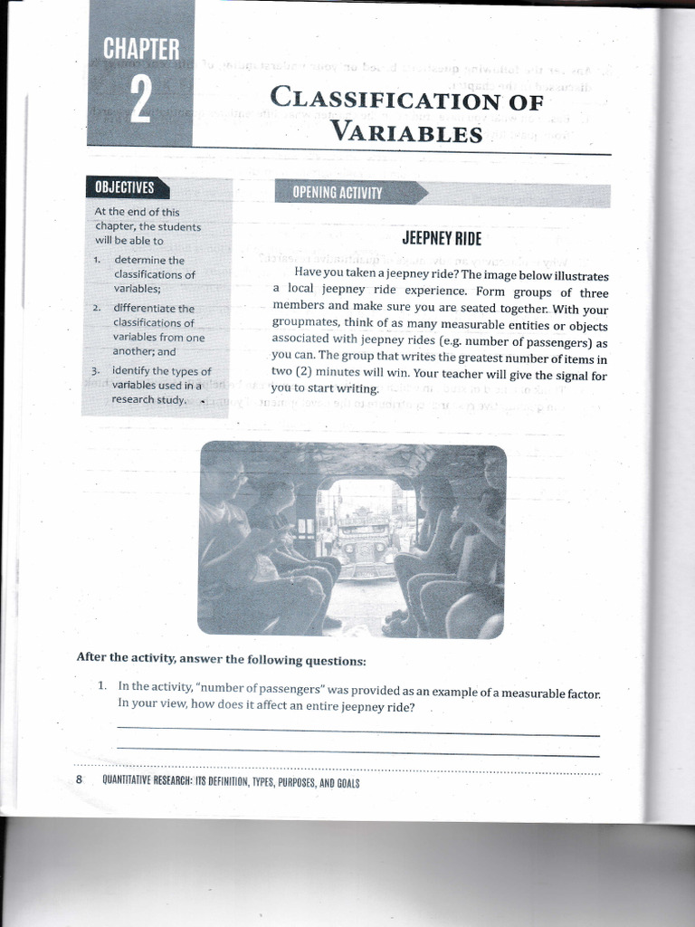 Chap 2 Classification of Variables | PDF
