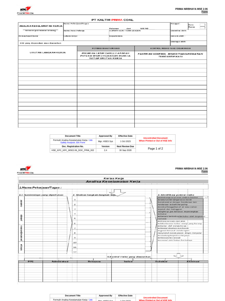 Form Jsa 2024-2028 | PDF