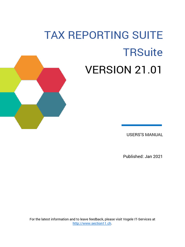 TRSuite 21.01 UsersGuide | PDF