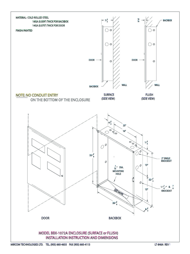 LT-846 BBX-1072A Installation Instructions | PDF